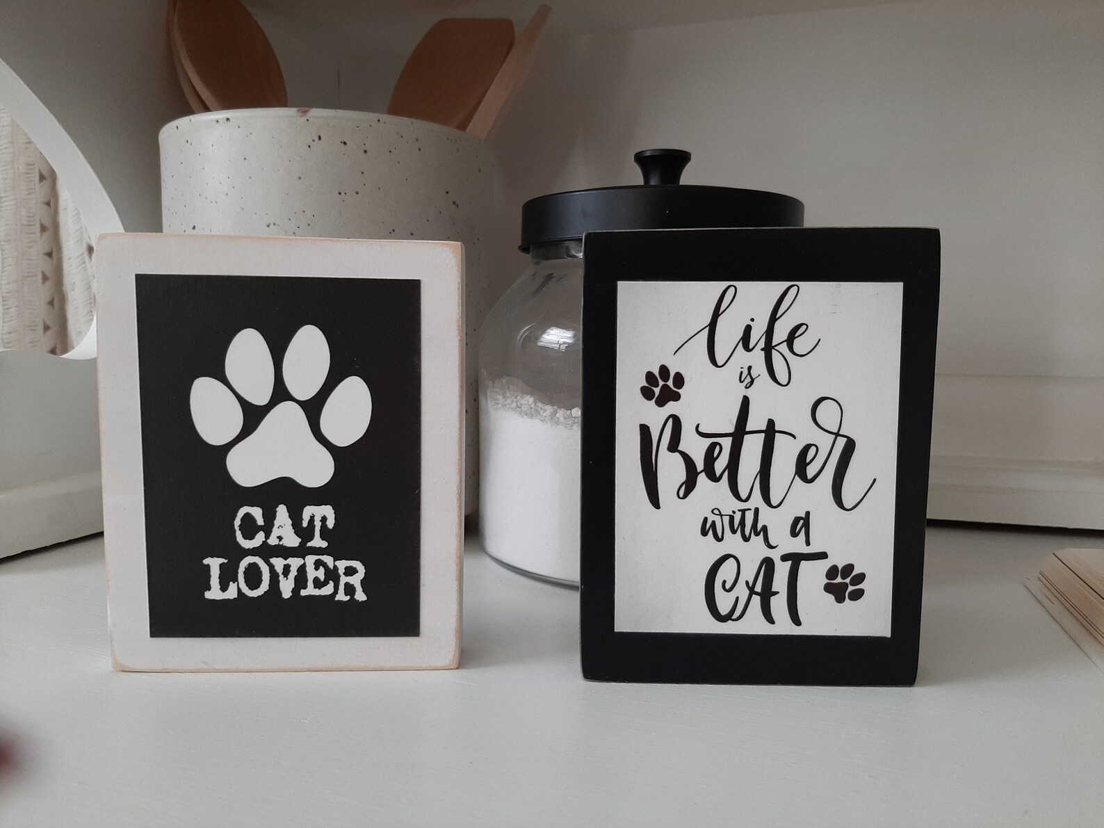 Cat Lover Sign Chunky Wood Cat Lover Sign Cat Decor Cat Lover - Etsy