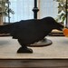 Chunky Wood Crow With Candy Corn Wood Halloween Decor Black Crow With ...