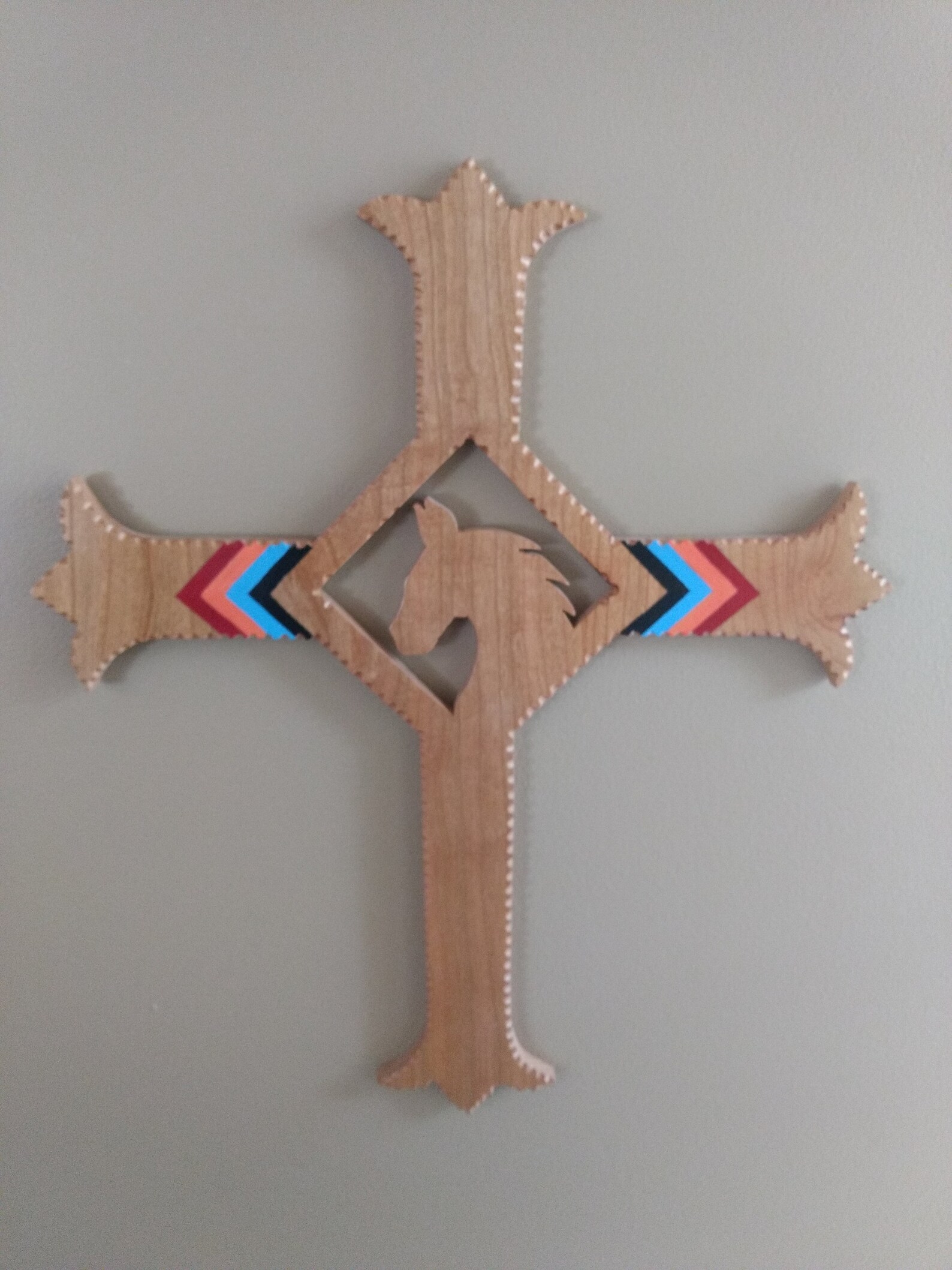 Western Cross Western Wood Cross Western Wall Art Cross With | Etsy