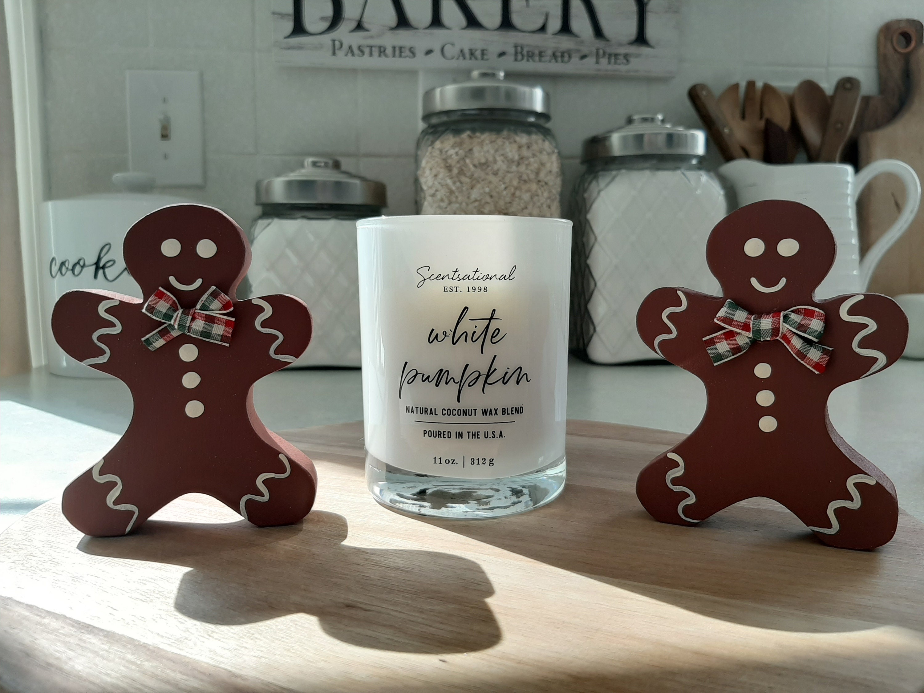 Chunky Wood Gingerbread Man Gingerbread Man Table Decor | Etsy