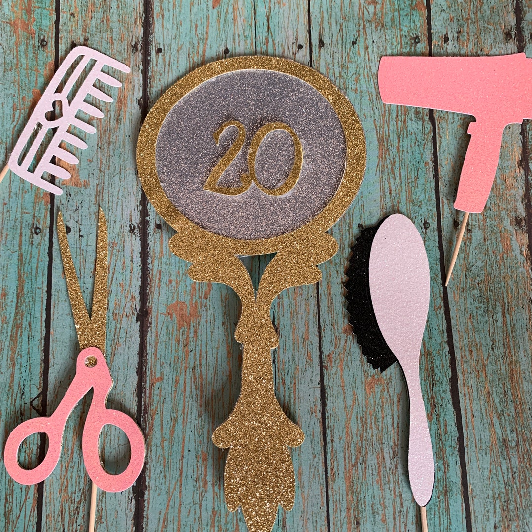 Hairdresser Cake Topper Set - Etsy