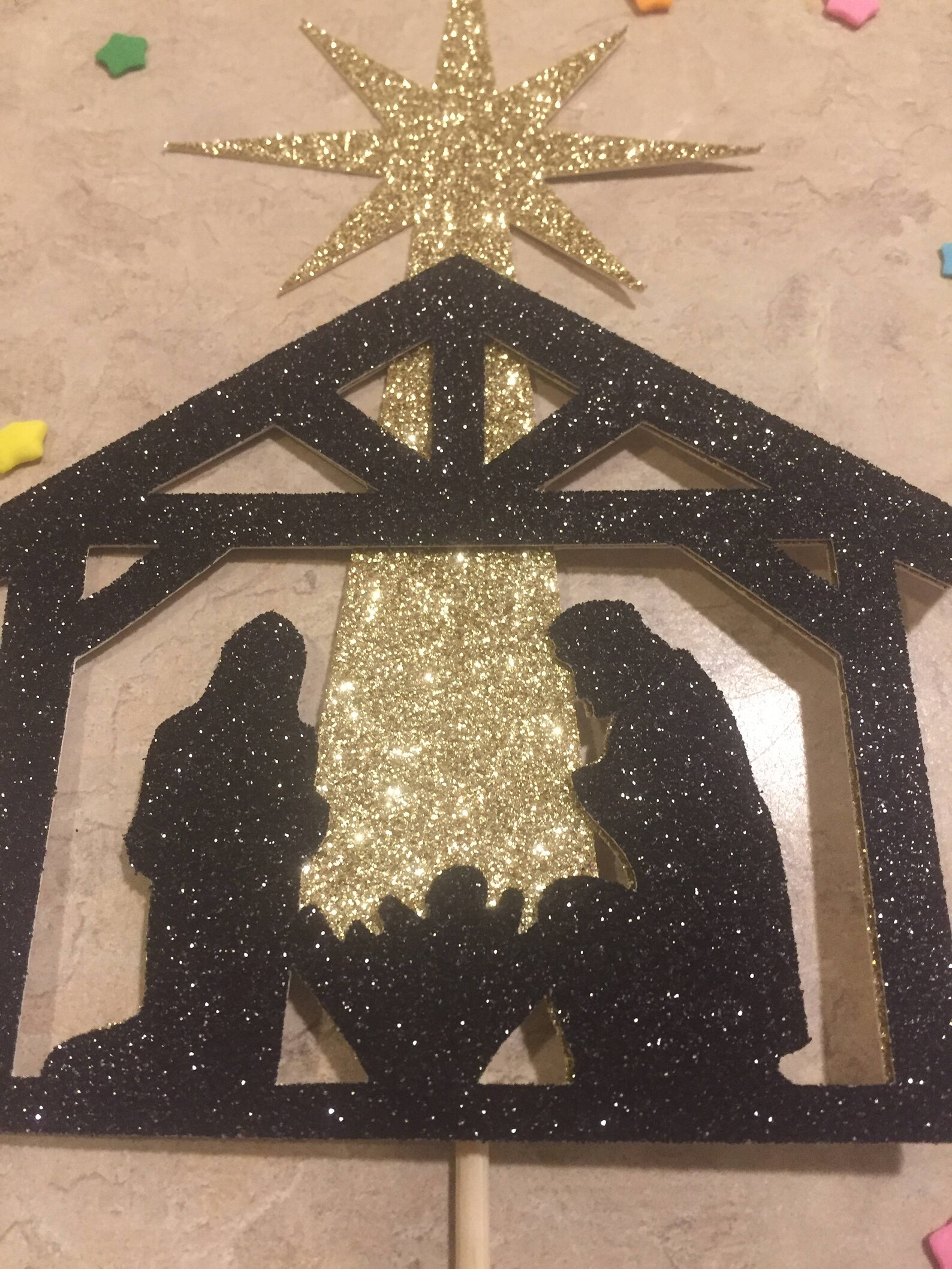 Nativity Cake Topper Happy Birthday Jesus - Etsy