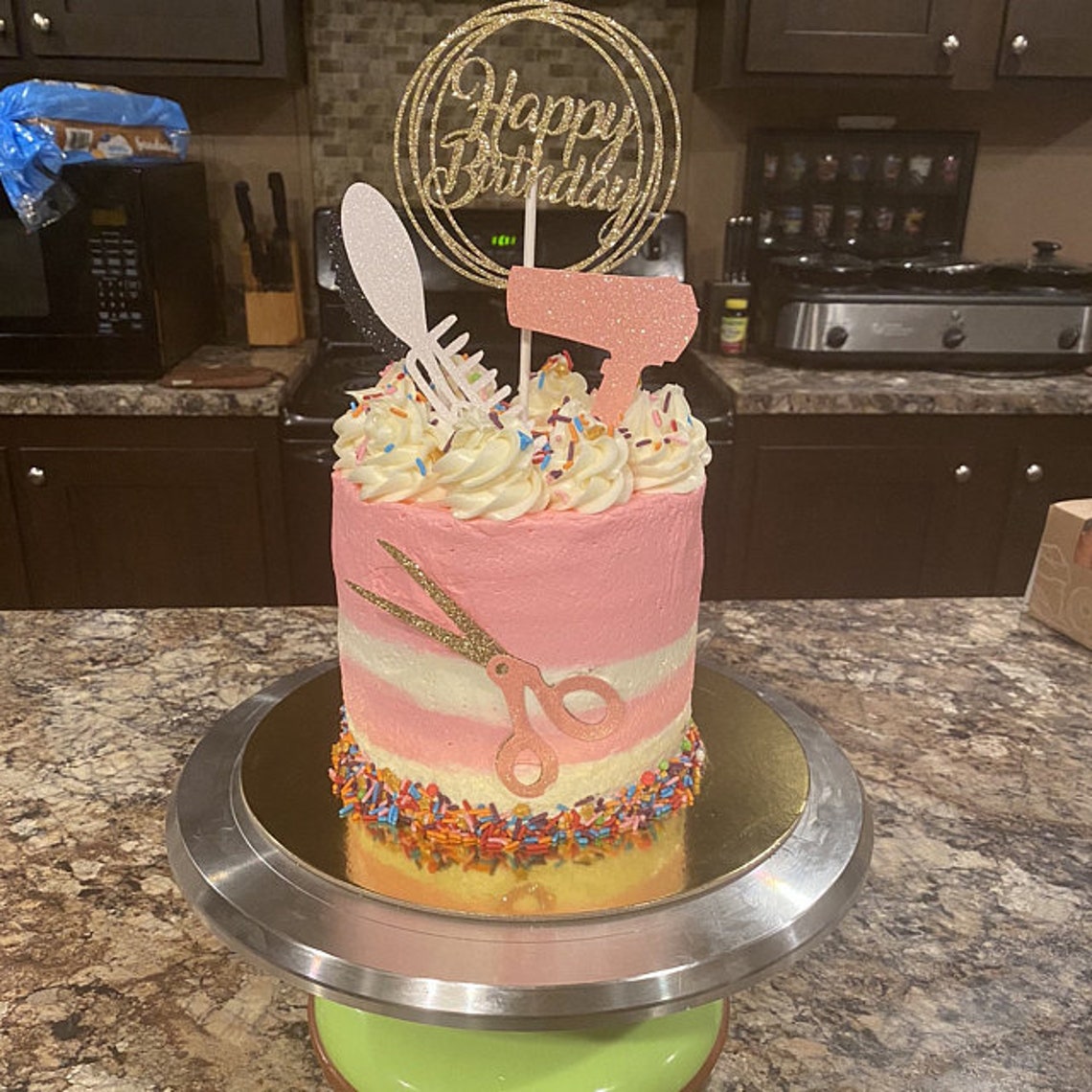 Hairdresser Cake Topper Set - Etsy