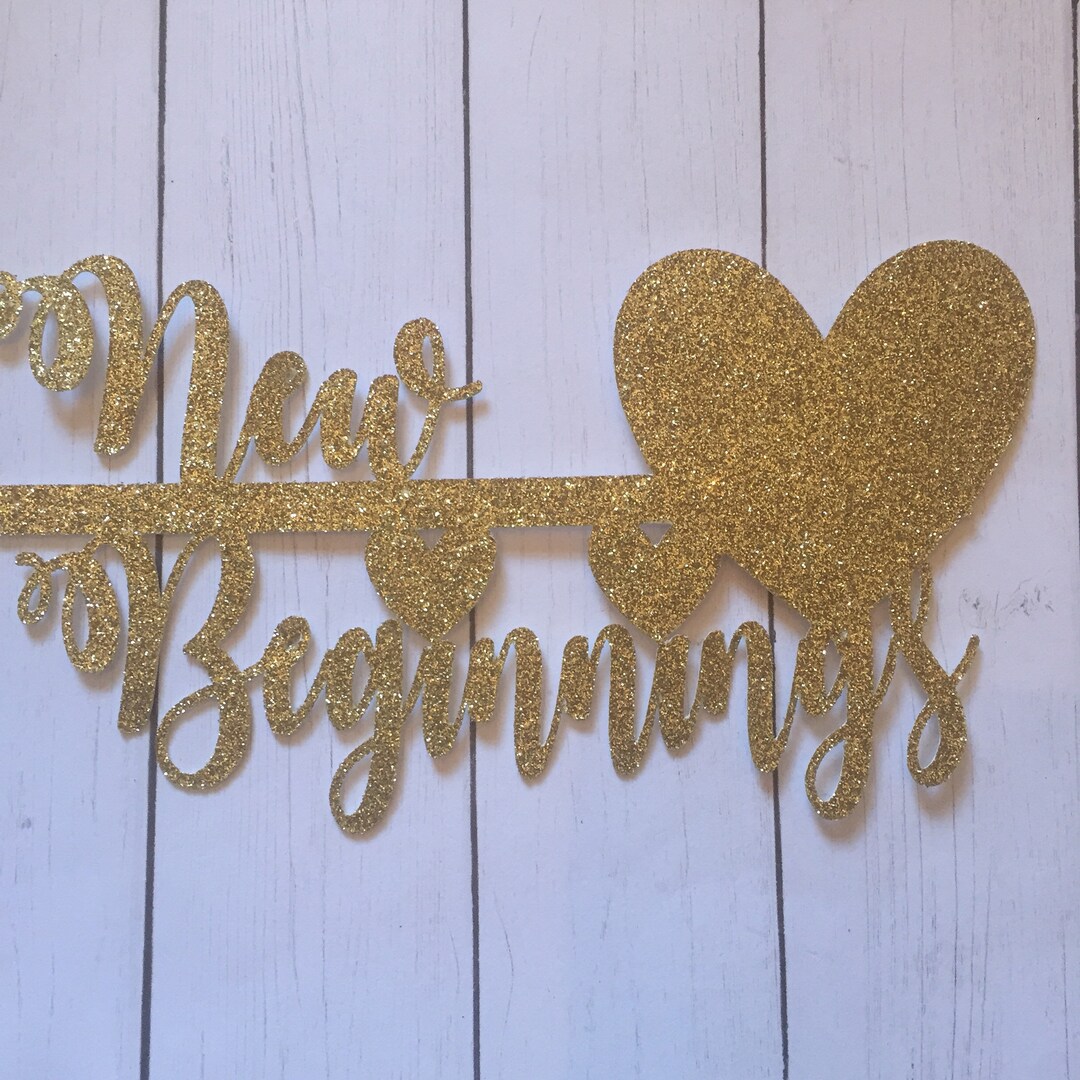 New Beginnings Cake Topper - Etsy