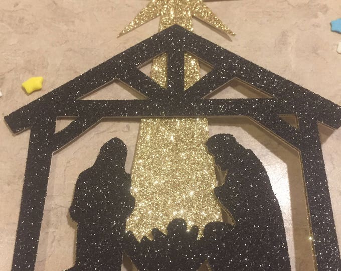 Nativity Cake Topper Happy Birthday Jesus - Etsy