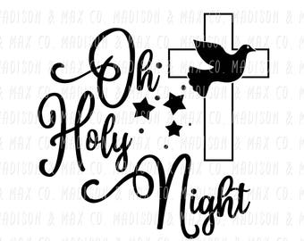 Jesus Christmas Holy Night Cuttable Design SVG PNG DXF & Eps - Etsy