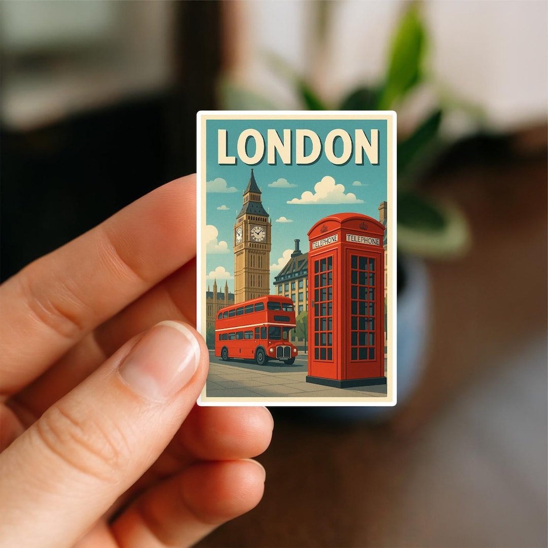 London England Waterproof Sticker, Decal for Suitcase, Kindle, Laptop ...