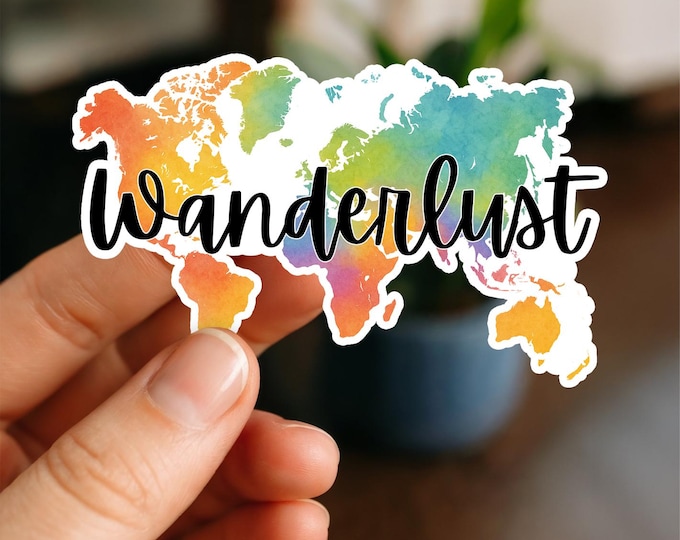 Floral Map Clear Sticker, Map Laptop Sticker, Floral Laptop Sticker ...