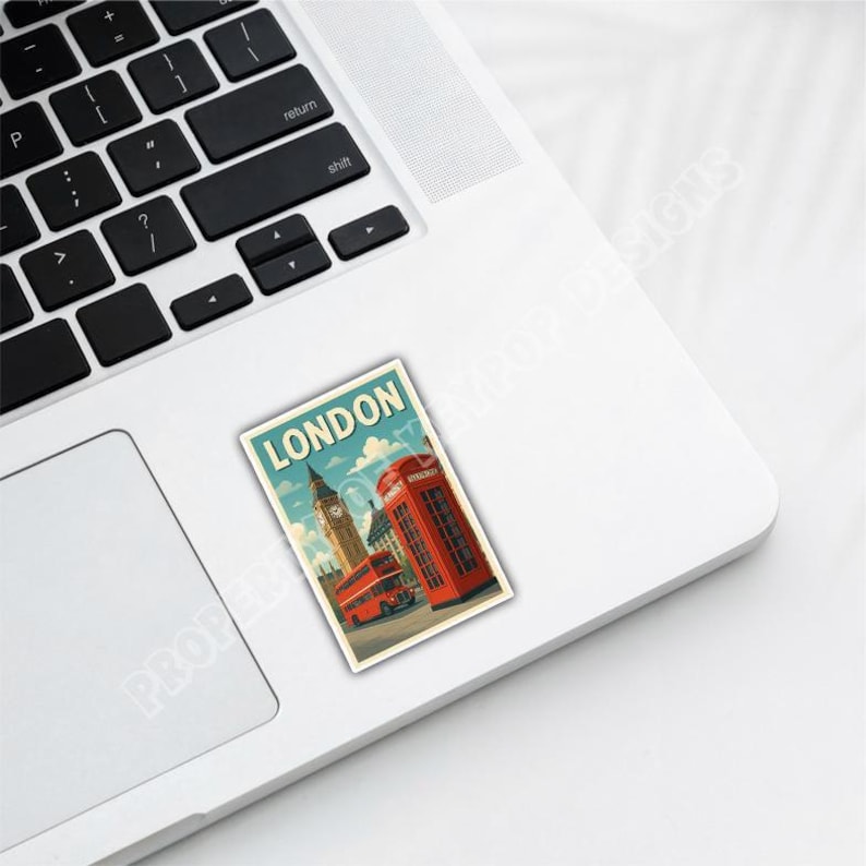 London England Waterproof Sticker, Decal for Suitcase, Kindle, Laptop ...