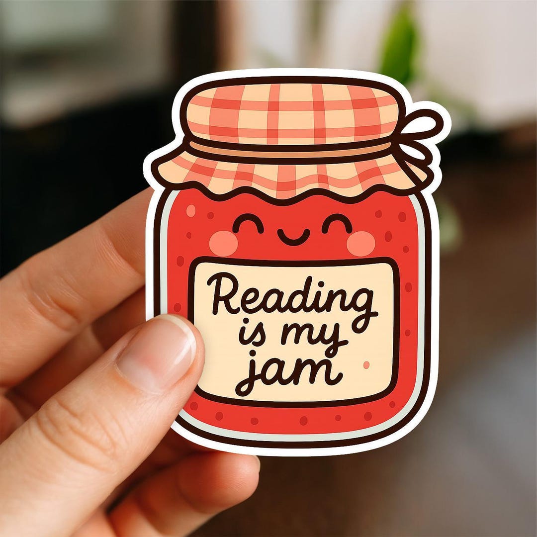 Reading is My Jam Sticker • Cute Book Lover Vinyl Decal • Teacher Gift ...