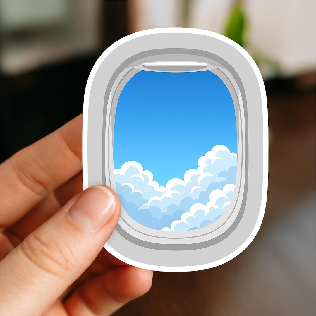 Airplane Window Sticker, Wanderlust Travel Sticker, Cloud View Vinyl ...