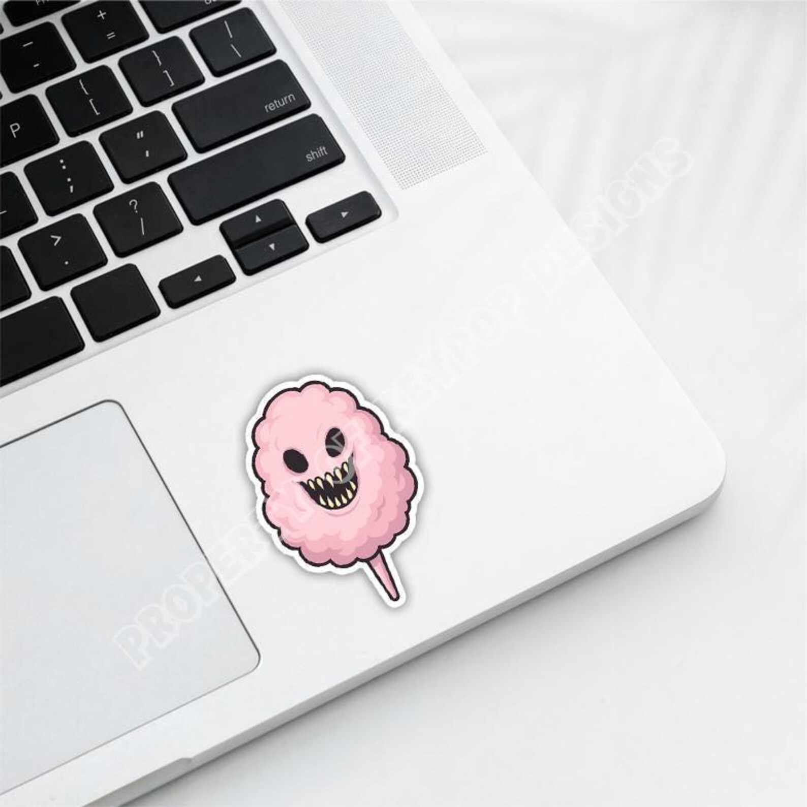 Cute Cotton Candy Ghost Sticker – Pastel Pink Spooky Kawaii Ghost With ...