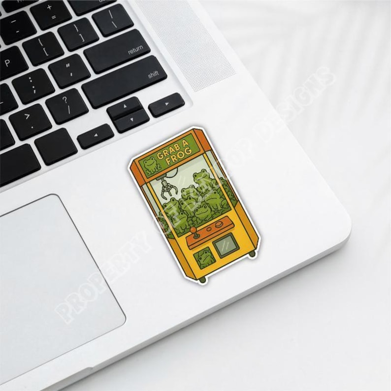 Grab A Frog Waterproof Sticker, Vinyl Sticker, Funny Stickers, Laptop ...