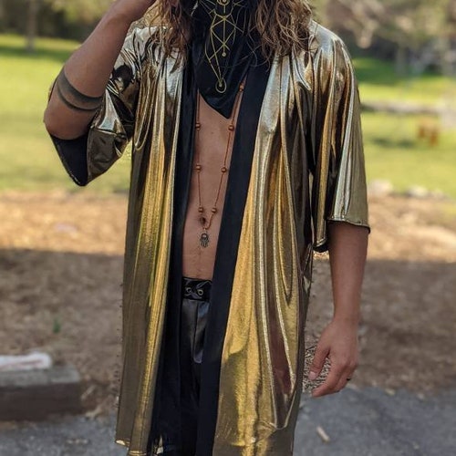 Men's Rave Kimono Holographic Jacket Iridescent | Etsy