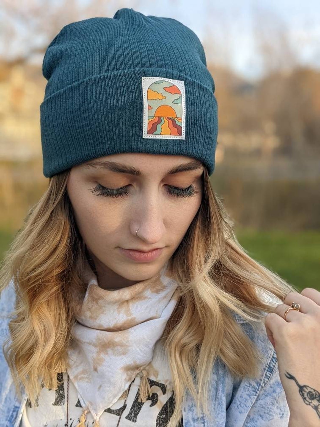 Retro Rib Knit Slouchy Beanie: Adventure Hippy Style - Etsy