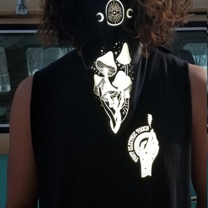 Reflective Mystic Mushroom Bandana - Etsy