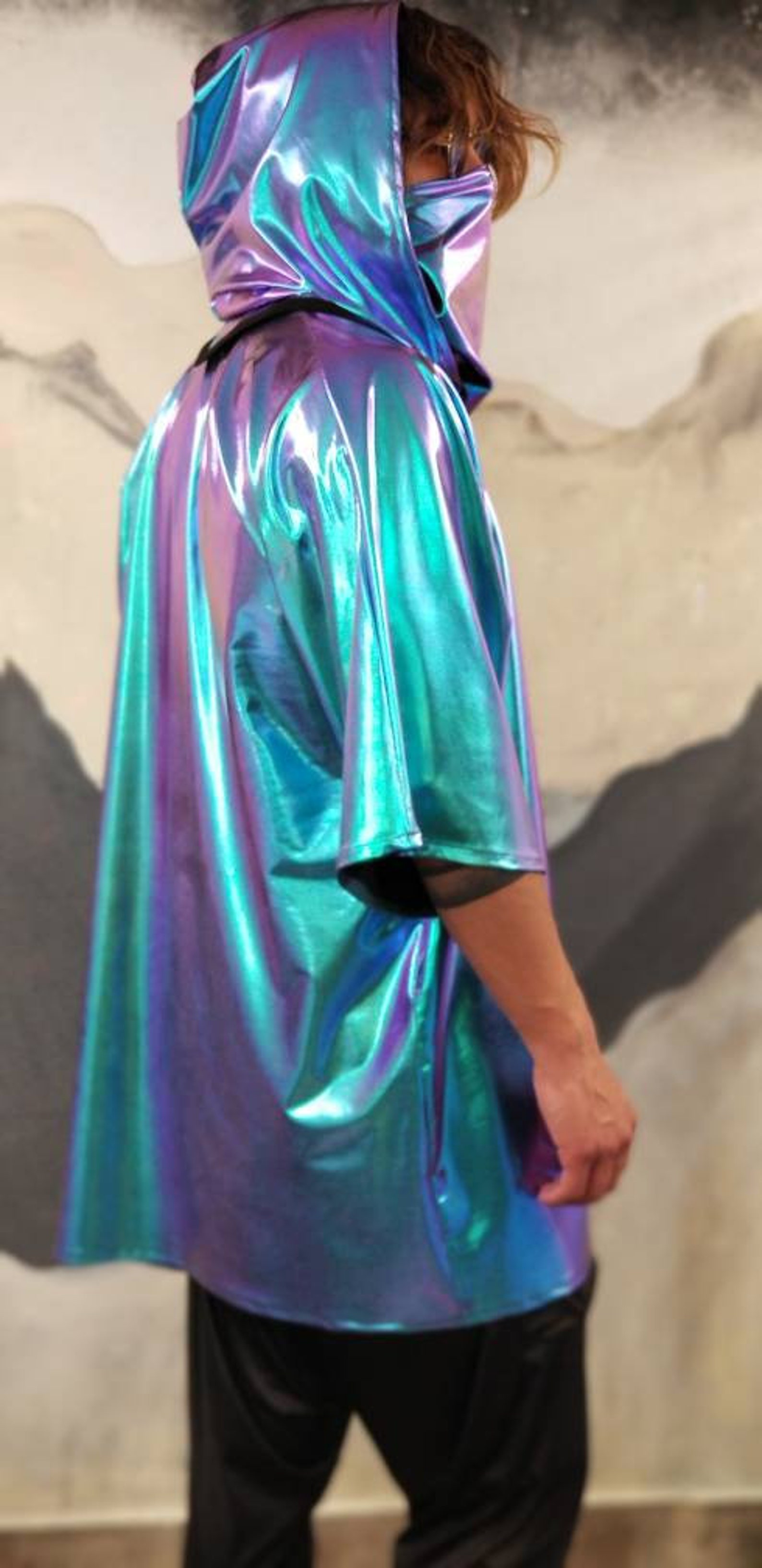 Men's Rave Kimono Holographic Jacket Iridescent | Etsy