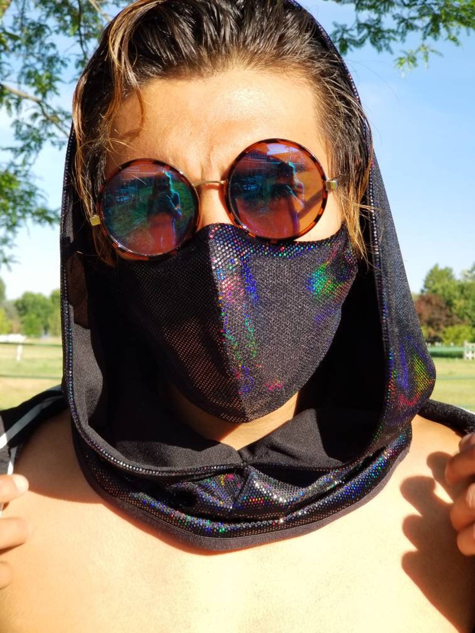 Rave Hood Festival Hood Hood Scarf Mens Rave Wear - Etsy Australia