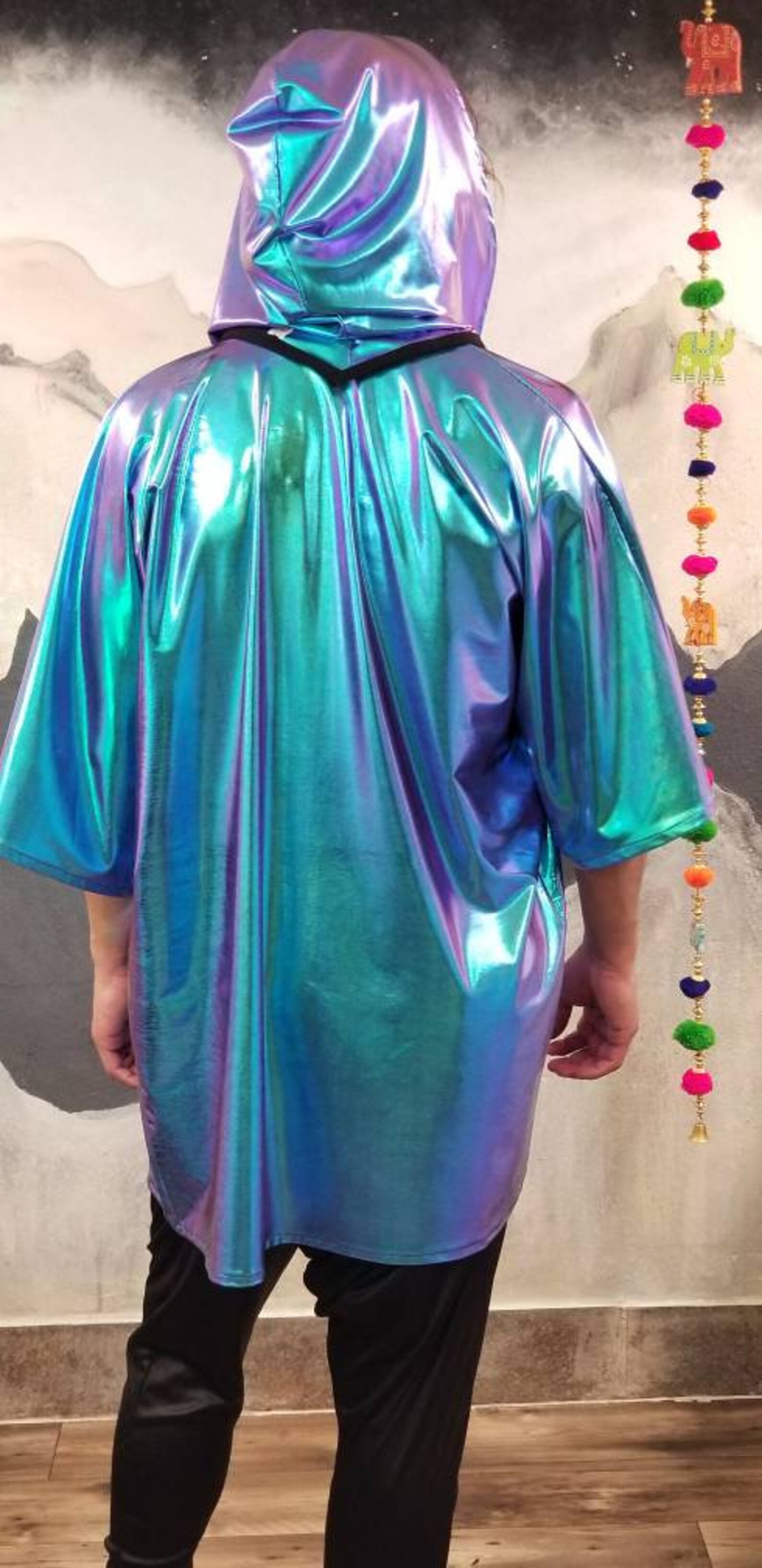 Men's Rave Kimono Holographic Jacket Iridescent | Etsy