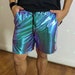 Holographic Men's Shorts| Rave Shorts Iridescent| Rave Shorts| Men's ...