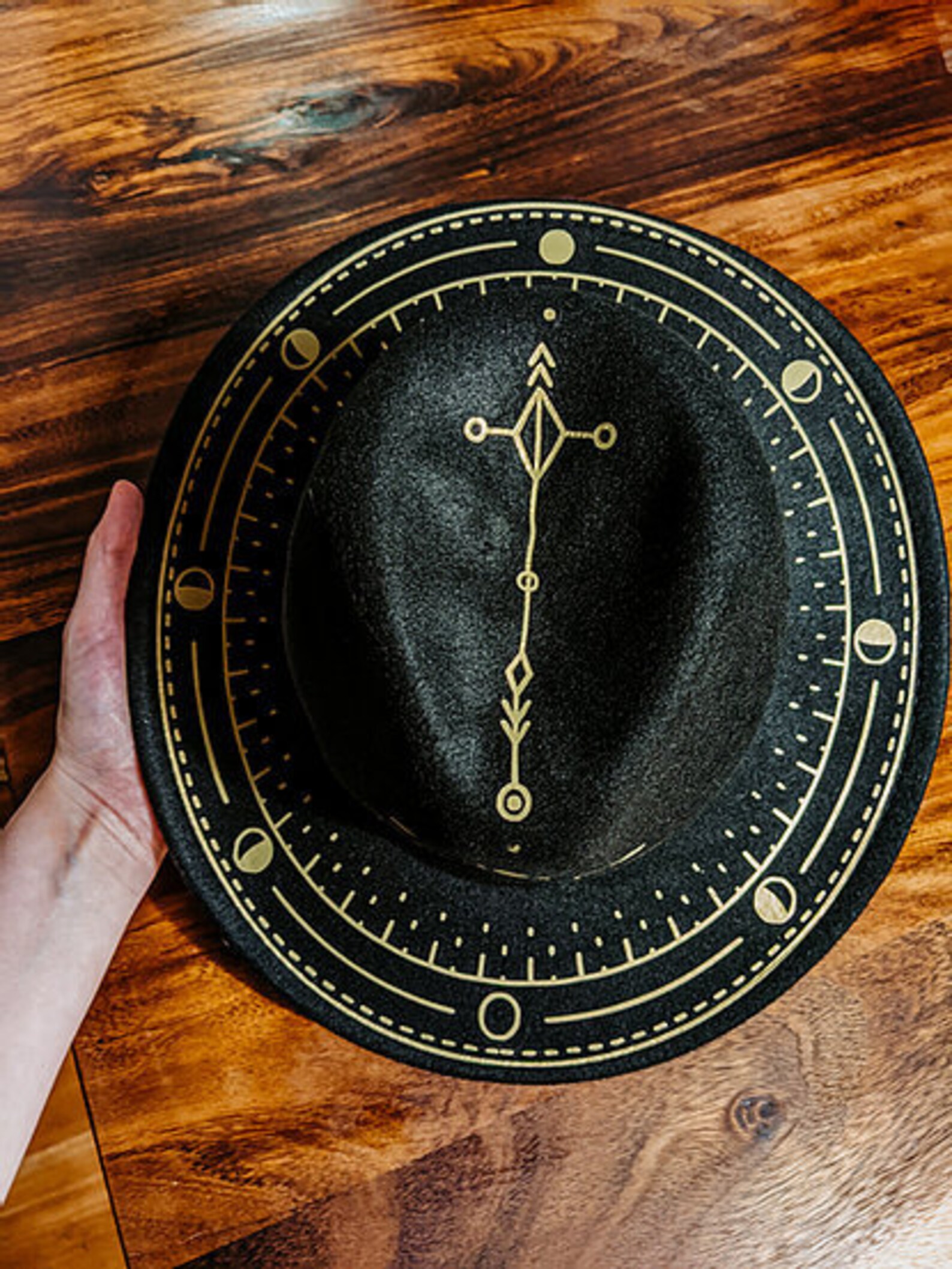 Moon Phases Hat Mystic Adventure Hat Nature Wide Brim Hat - Etsy