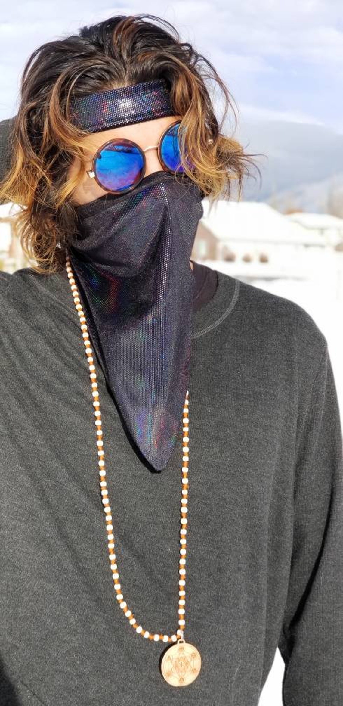 Rave Bandana Trippy Psychedelic Bandana Dust Bandana Face | Etsy