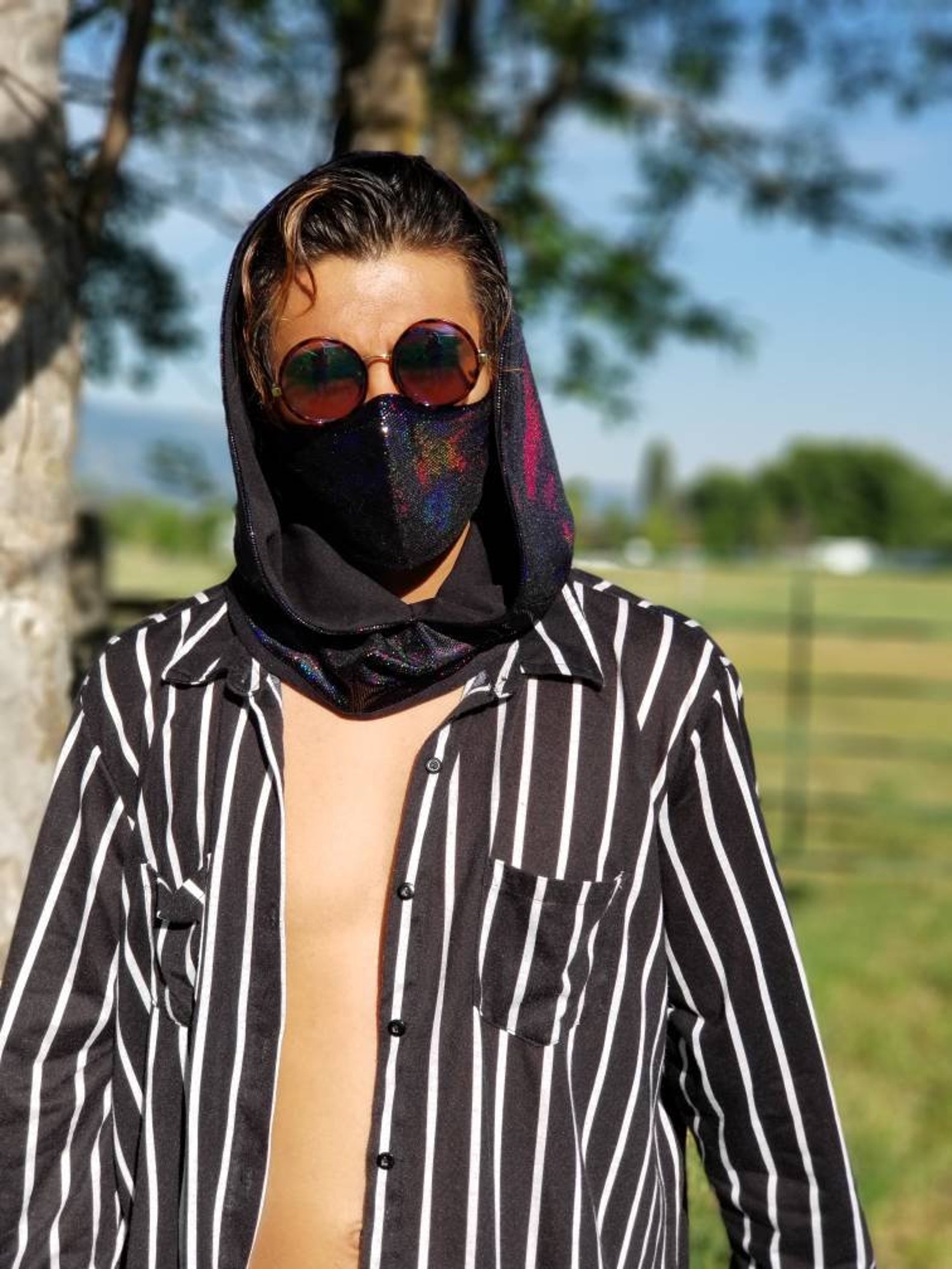 Rave Hood Festival Hood Hood Scarf Mens Rave Wear - Etsy