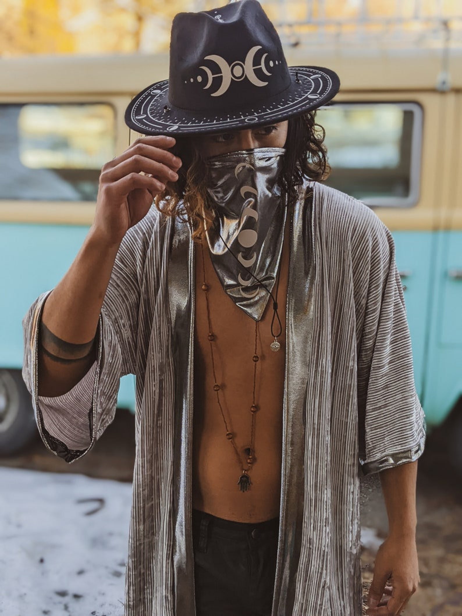 Reflective Moon Phases Hat Mystic Adventure Hat Nature Wide - Etsy