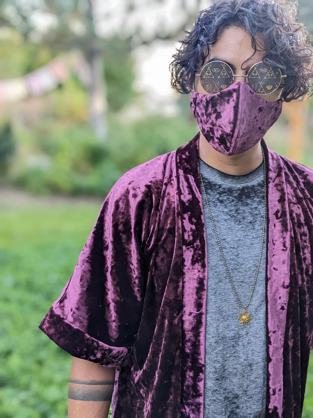 Boho Velvet Face Mask: Reusable Fashion Mask - Etsy