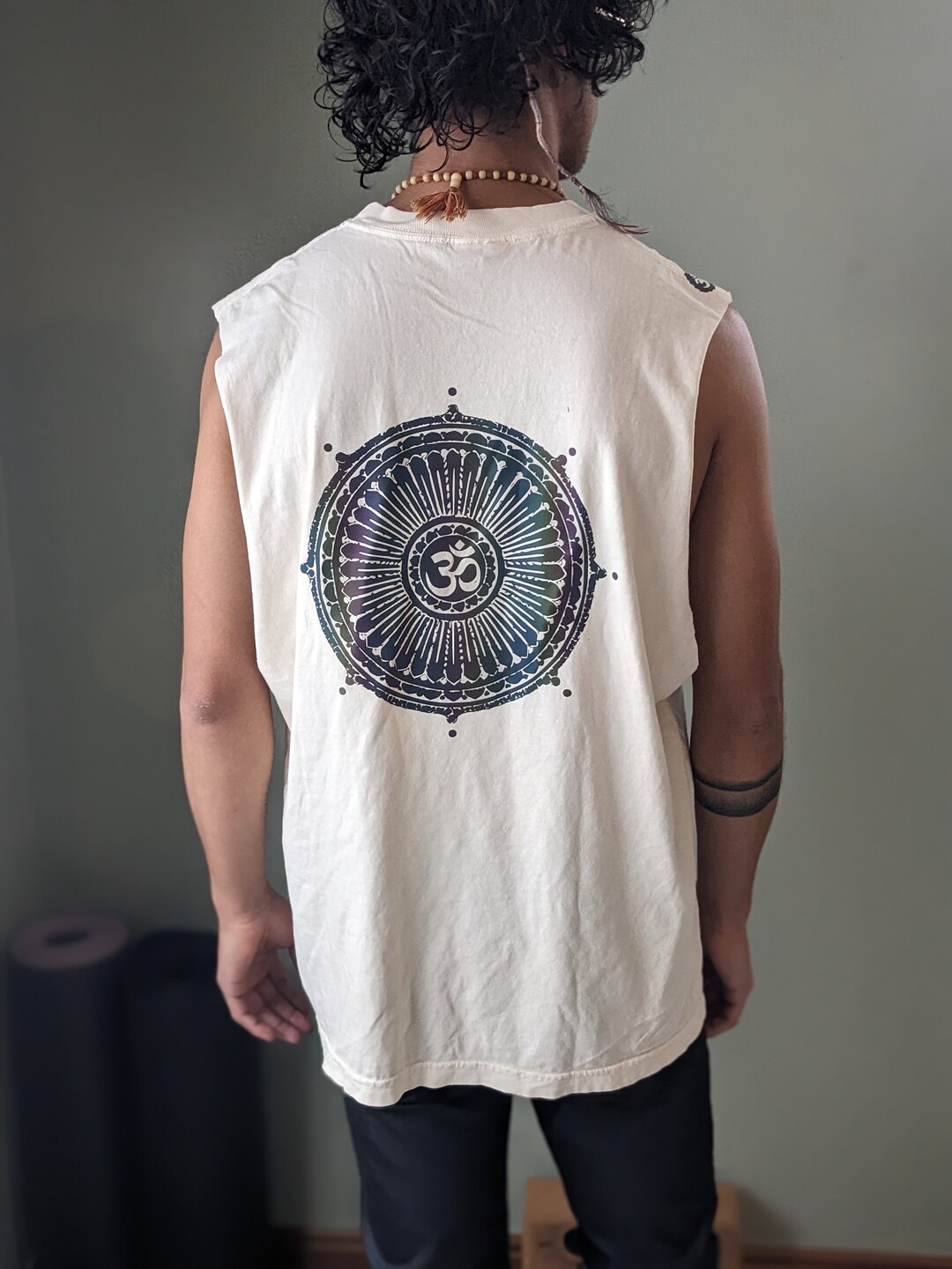 Reflective Om Graphic Cut off Shirt: Men's Yoga Tank - Etsy