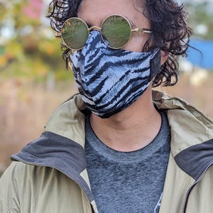 Zebra Print Face Mask: Reusable Fashion Mask - Etsy