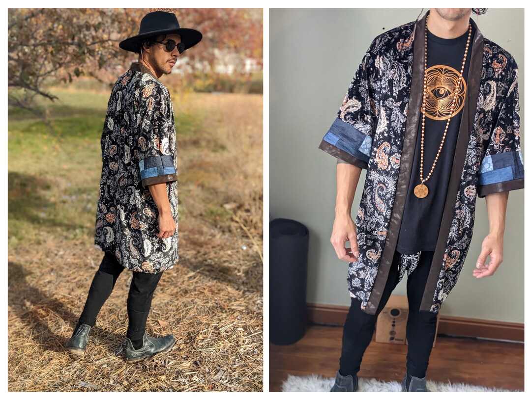 Velvet Festival Rave Kimono | Boho Mystic Festival Patchwork Kimono ...