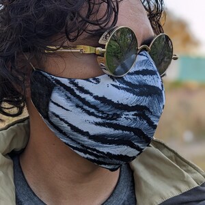 Zebra Print Face Mask: Reusable Fashion Mask - Etsy