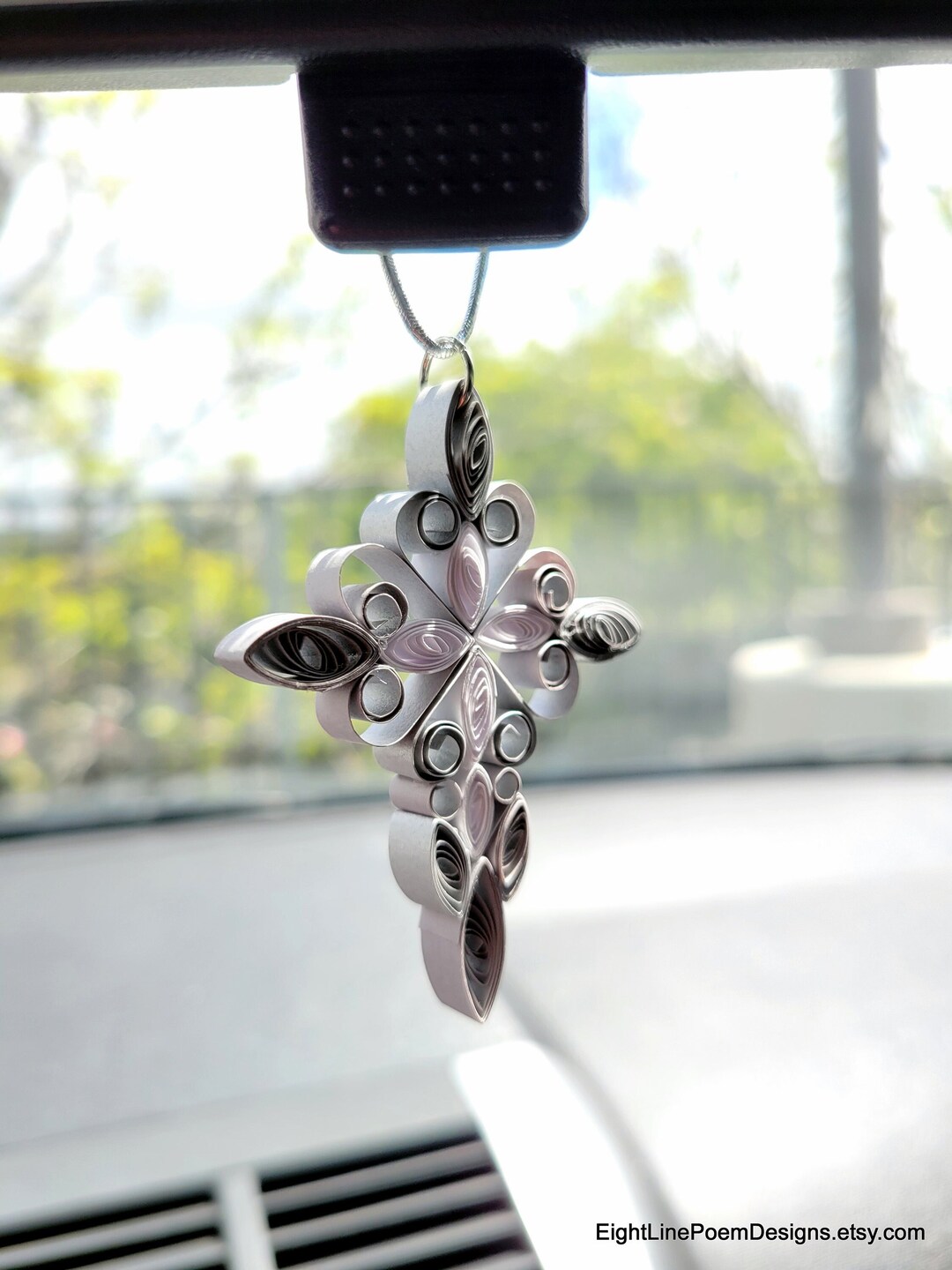 Hanging Cross for Car Mirror | Unique Handmade Paper Quilling Art ...