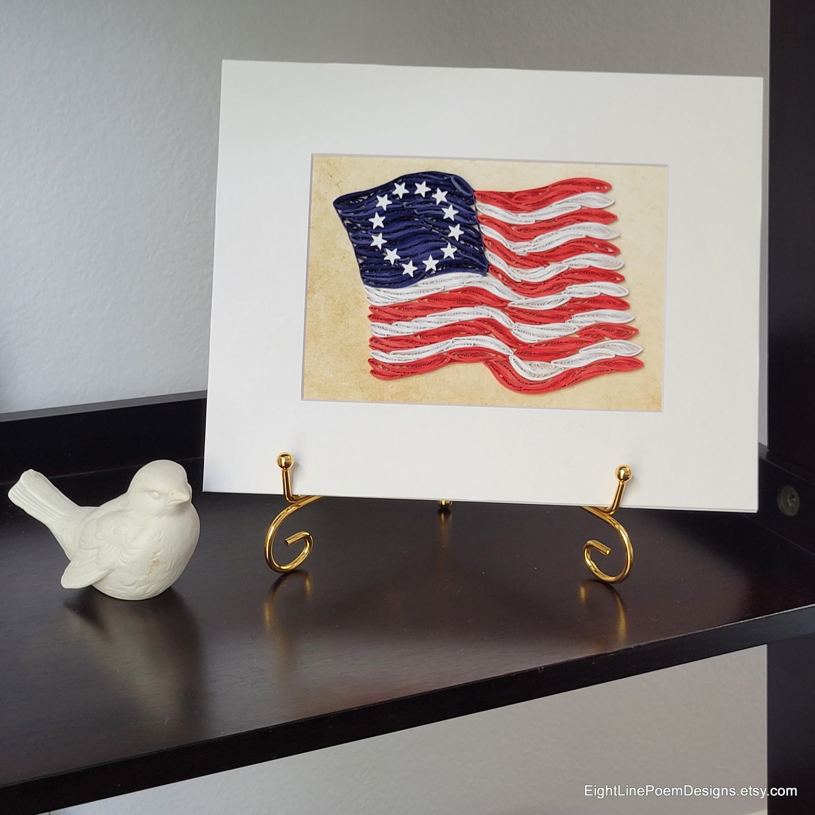 1776 Betsy Ross American Flag 3D Paper Art 4th of July - Etsy