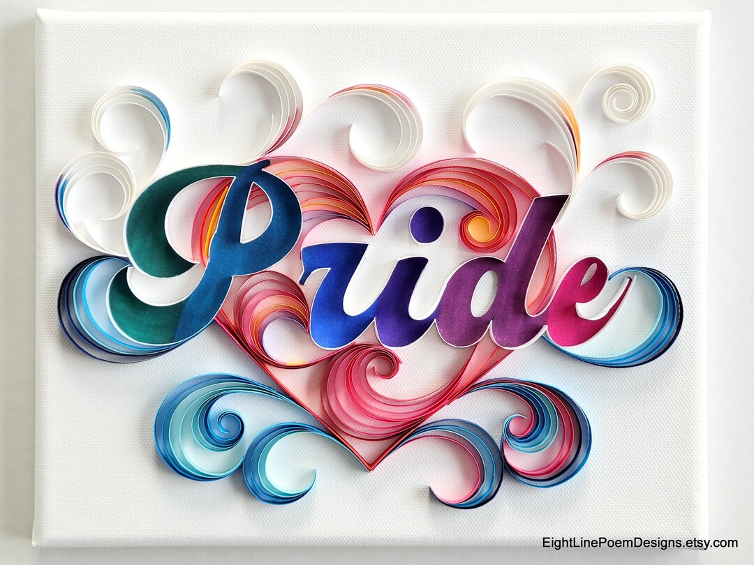 3D Rainbow PRIDE Heart | LGBTQ+ Pride Month Decor | Unique Paper ...