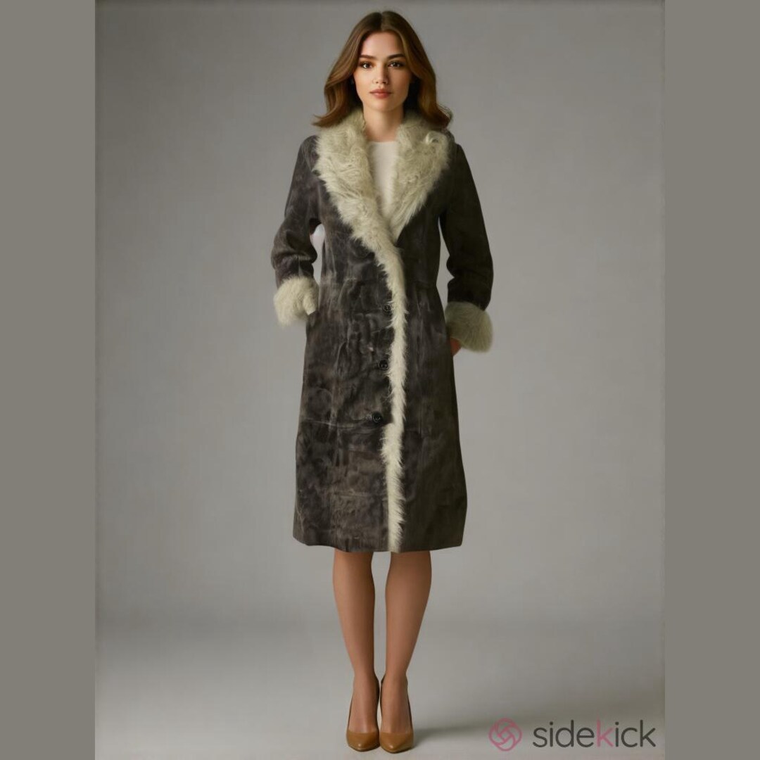 Vintage Wilsons Leather Maxima Penny Lane Long Suede Faux Fur Coat ...