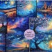 Whimsical Starry Night Junk Journal Kit Ephemera, ATC, Bookmarks ...