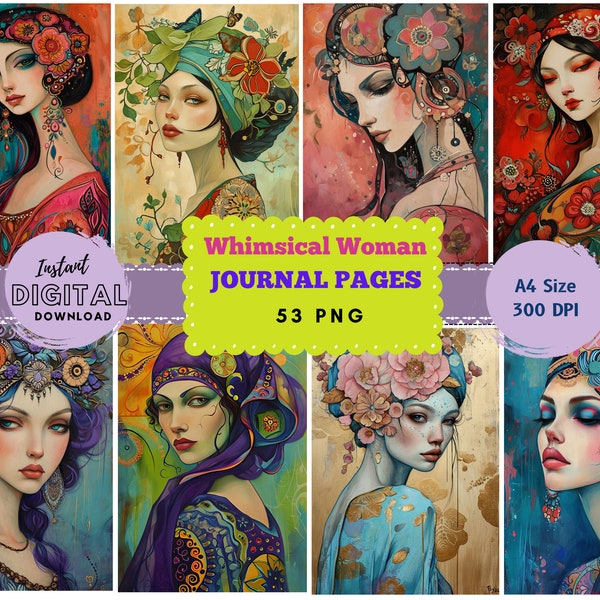 Whimsical Woman Png - Etsy
