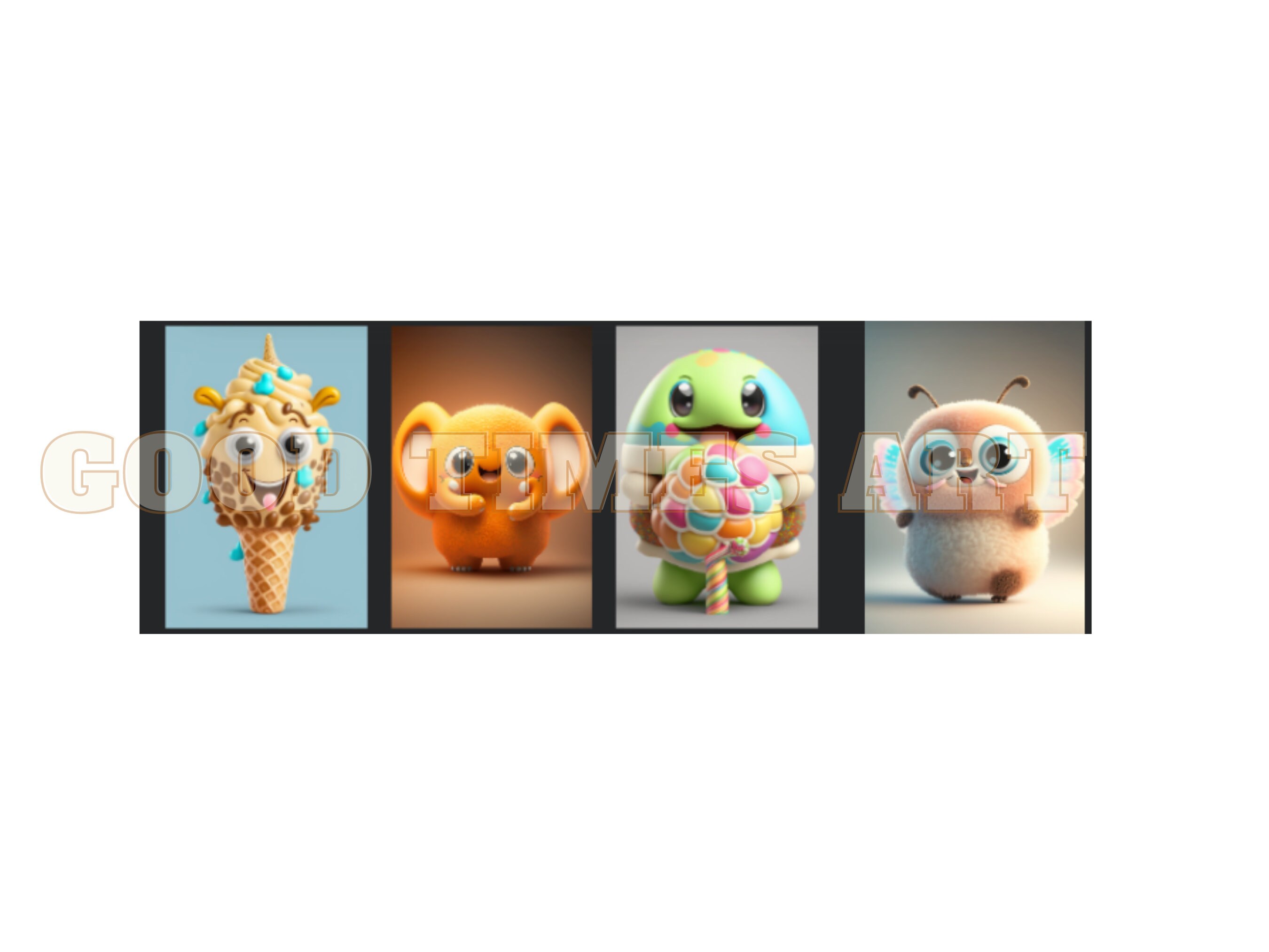 Cute Kawaii 3d Smiling Baby Animals Clipart Bundle 27 Kawaii - Etsy