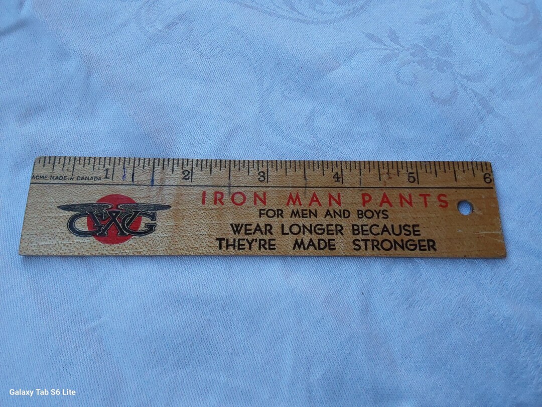 Vintage 1950s 1960s 6 Inch Wood Ruler From GWG Great Western Garment ...