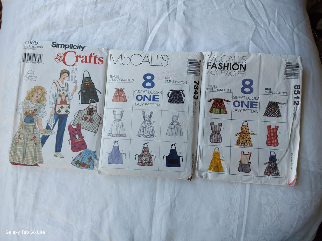 Vintage 1990s Apron Sewing Patterns Choice of One Simplicity 7889 ...