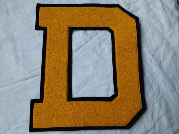 Vintage varsity letter D patch 10 inch chenille or 6 … - Gem