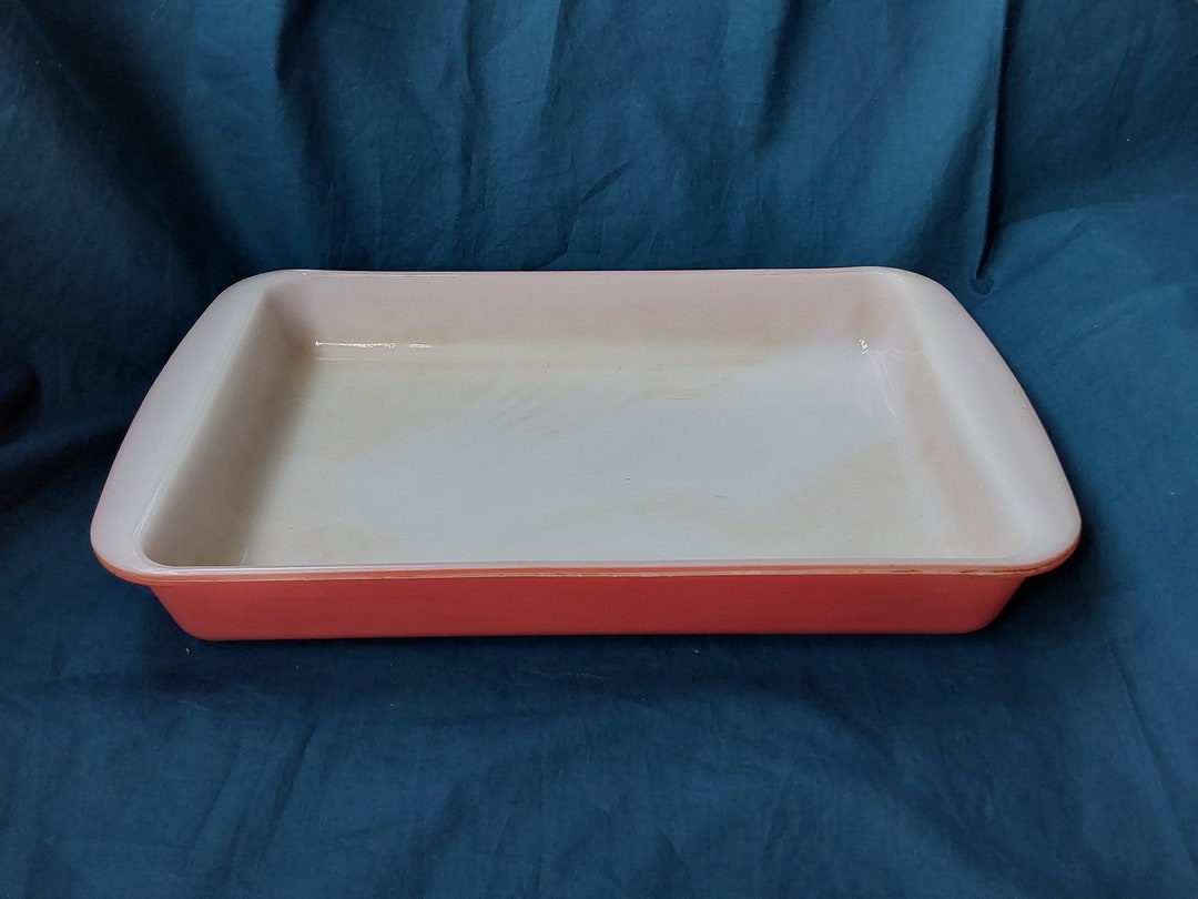 Vintage 1950s Pyrex 232 Flamingo Pink Lasagna Pan 12 X 8 Inches High ...