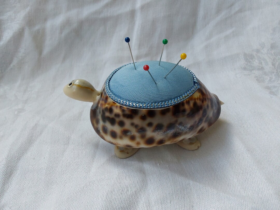 Whimsical Turtle Pin Cushion Made With Seashells - Etsy
