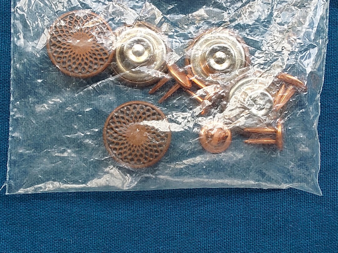 Vintage 1970s 1980s Copper Buttons for Denim Set of 5 Unopened Package ...