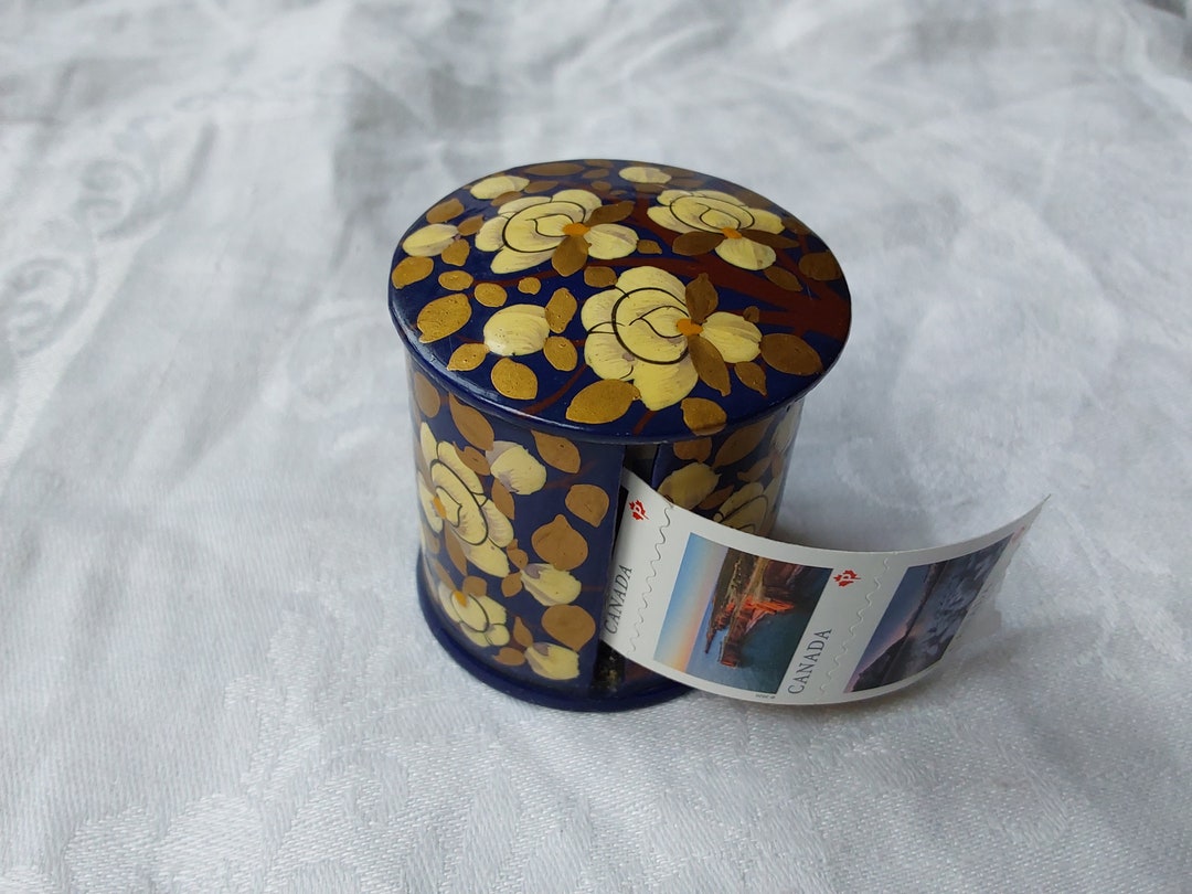 Vintage 1980s Paper Maché Stamp Roll Dispenser From India - Etsy