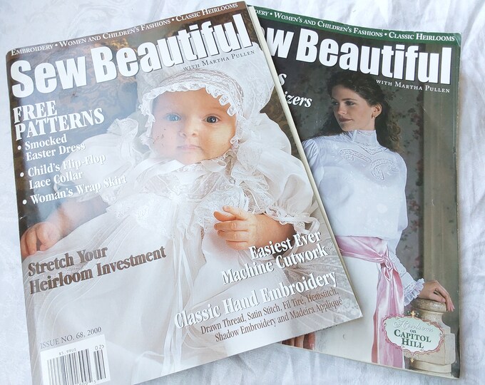 Sew Beautiful Magazine 2 Issues 64 and 68 With Pattern Inserts Heirloom ...