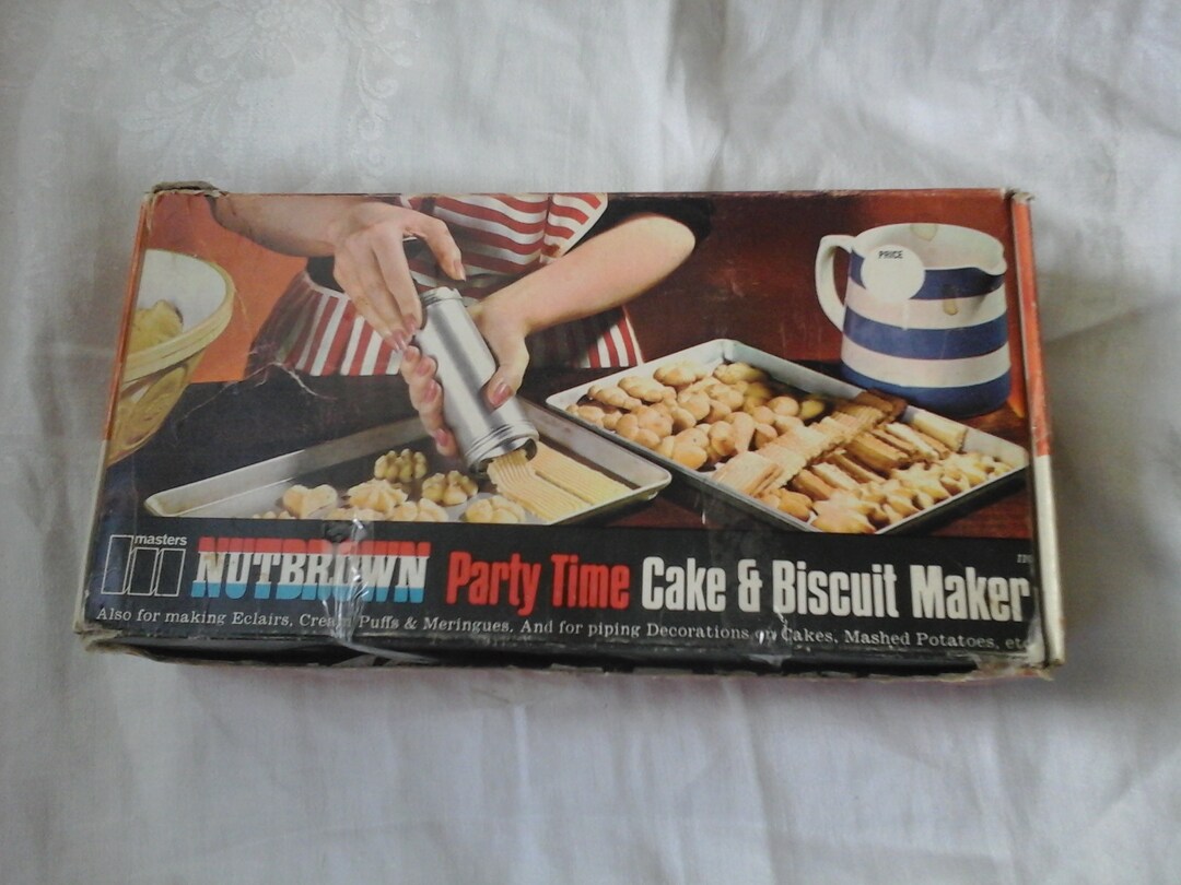 Vintage Nutbrown Party Time Cake and Biscuit Maker Complete Original ...