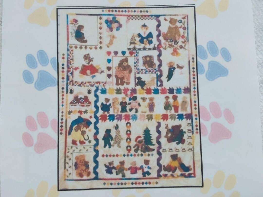 All About Bears Block of the Month Teddy Bear Quilt 18 Blocks and ...
